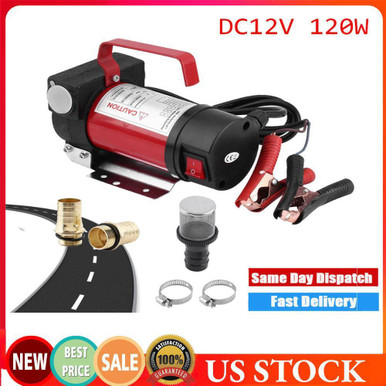 12V Diesel Transfer Pump 40L/Min Electric Car Oil Fuel Extractor Petrol ...