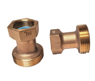 Brass Water Meter Adapter Install 5/8 X 1/2 X 7.5" Meter To 1" Meter ...
