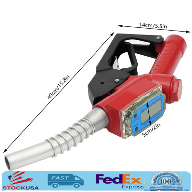 Fueling Nozzle, Digital Flow Meter Diesel, Gasoline, Fuel Gun Oil Fill ...