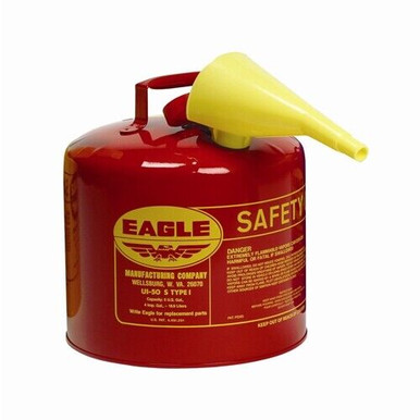 Eagle Ui-50-Fs 5-Gal Type 1 Galvanized Steel Red Safety Can With F-15 ...