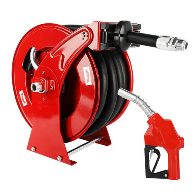Fuel Diesel Hose Reel 1" X 33' Retractable Swivel Rewind W/Auto Fueling ...