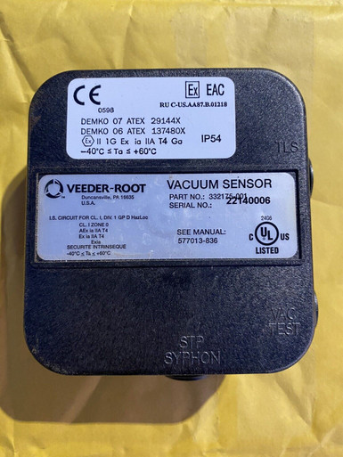 Veeder-Root Vacuum Sensor 332175-001 330020-463 Module Gilbarco Isd ...