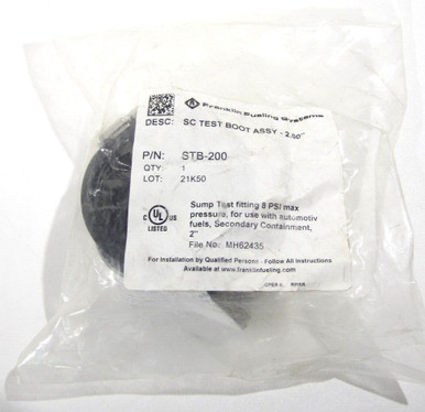 Franklin Fueling Systems Stb-200 Secondary Test Boot For Xp-200-Sc Pipe ...