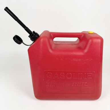 Blitz 5 Gallon Red Plastic Gas Can W/ Pull Out Spout Old Style Rear ...