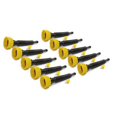 (Pack Of 10) Flexible Gas Can Spout Kits With Filter Screen, 1/2" Vent ...