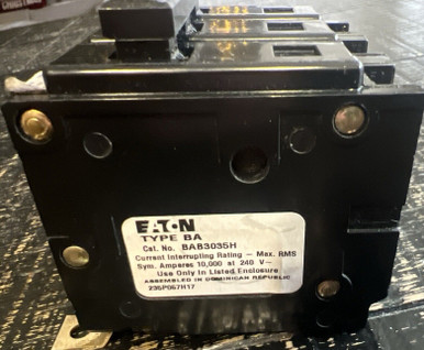 Eaton Bab3035H Bolt-On Circuit Breaker 35 Amp 3 Pole 240V Type Ba ...