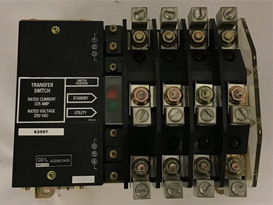 Transfer Switch 63597 250 Volts 105 Amps Double Throw - Industrial Lynx