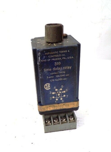 Automatic Timing And Controls Time Delay Relay, U2968K, 5 Amps, 120 V ...
