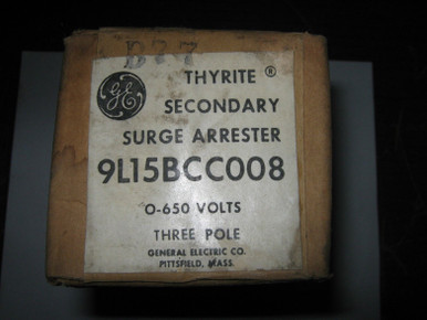 Ge 9L15Bcc008 Thyrite Secondary Surge Arrestor, 3 Pole, 0-650 Volts ...