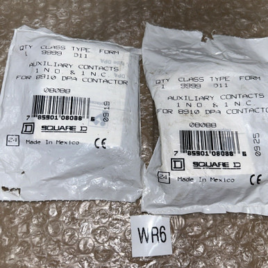 (2) Square D Class 9999 Type D11 Contactors - Industrial Lynx