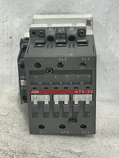 Abb A75-30 Contactor W/ Cal5-11 Auxiliary Contact Block - Industrial Lynx