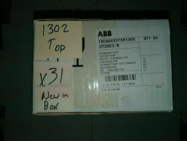 Abb 1Sca022375R1300 Ot25E3/B 3 Pole 25 Amp Disconnect ..Box Of 50 ...