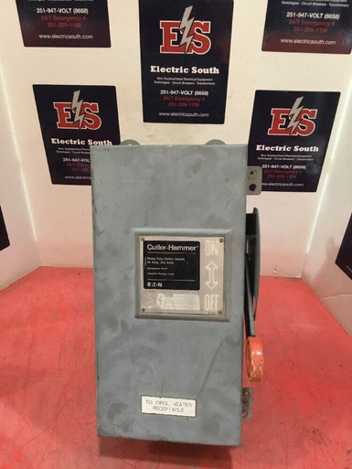 Cutler Hammer Safety Switch Dh321Fdk 30 Amp 240 Volt Fusible 3R ...