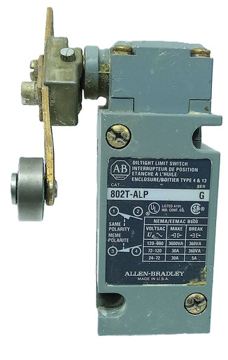 Allen-Bradley 802T-Alp 600 V Ac 10 A Rotary Gear Limit Switch W/ Roller ...
