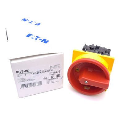 Eaton T0-2-1/Ea/Svb Main Switch, 3-Pole, 690Vac 20A, Red Rotary Handle ...