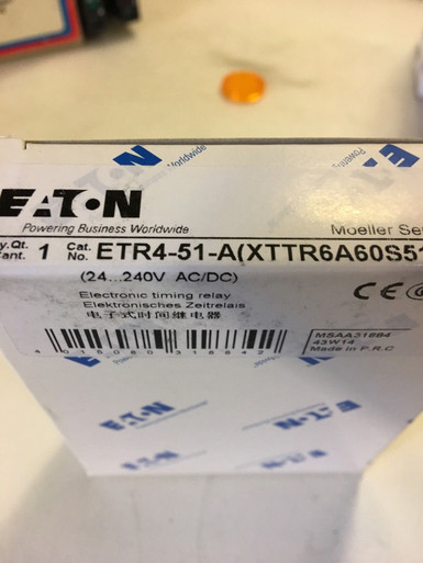 Etr4 51 -A Star Delta Star. Time. 24-240V Ac Dc Eaton/Moeller ...