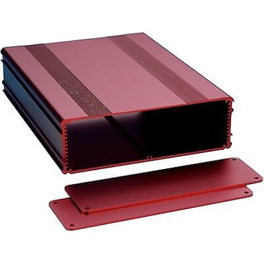 Box Enclosures B4-220Rd Alum Enclosure, 2 Plates, 10 Screws, Red ...