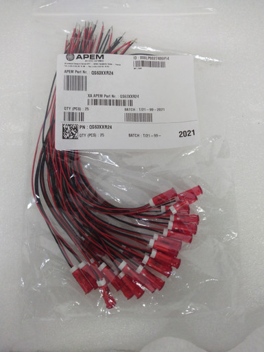Apem Qs63Xxr24 Led 24V Red 25 Pack - Industrial Lynx