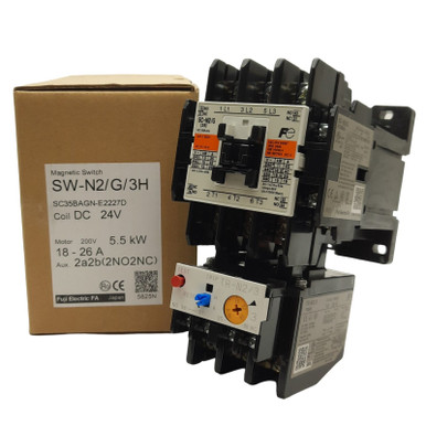Fuji Electric Sw-N2/G/3H Magnetic Switch, 3-Pole, 2No 2Nc, 18-26A ...
