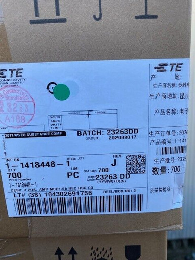 (700 Pack) Te 1-1418448-1 Amp Mcp 1.5K Series 3 Way Cable Mount Socket ...