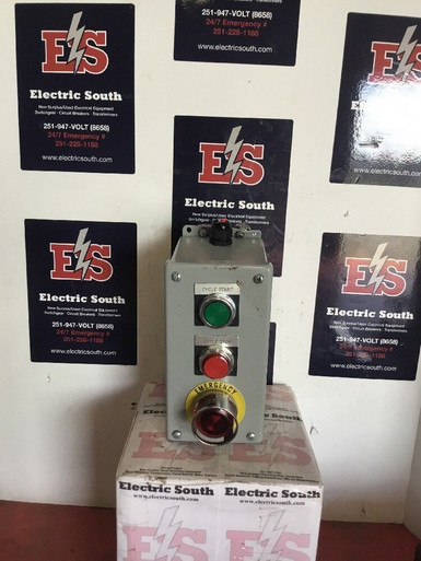 Allen Bradley Control Box With Emergency Stop - Industrial Lynx