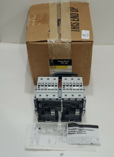 Ge Lar07Ajs Magnetic Reverser Contactor 3 Pole Cl07 120V Coil ...