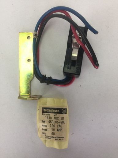 Westinghouse/Cutler Hammer 458D067G03 Lh Auxiliary Switch 120Vac 60Hz ...