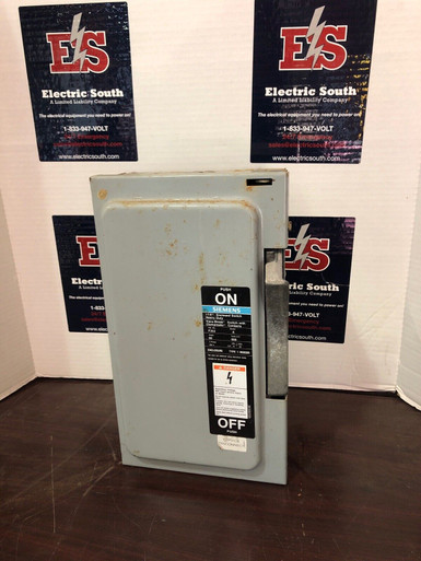 Siemens Heavy Duty Enclosed Switch F352 60 Amp 600 Volt Fusible ...