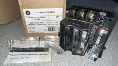 Ge Fd130Nf Disconnect Switch 30A 3 Pole W/ Copper Links & Terminal ...