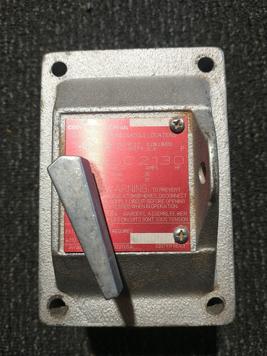 Crouse Hinds Edsc2130 20 Amp Explosion Proof Snap Switch 120/ 277 Vac ...