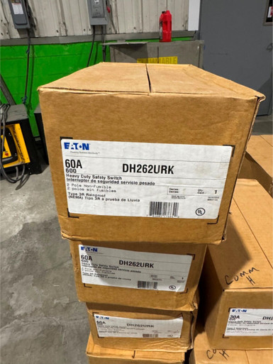 Eaton Dh262Urk 60 Amp 600V Non Fusible 3R Single Phase Safety Switch ...