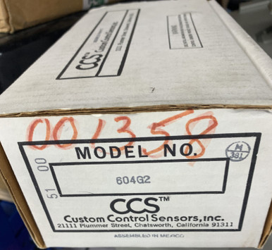 Ccs 4500 Psig Pressure Switch Ccs 604G2 - Industrial Lynx