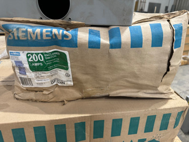 Siemens Gf324N 200 Amp 240V Fusible Safety Switch Disconnect ...