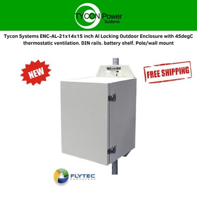 Tycon Enc-Al-21X14X15 Aluminum Outdoor Enclosure Inside Pole/Wall ...