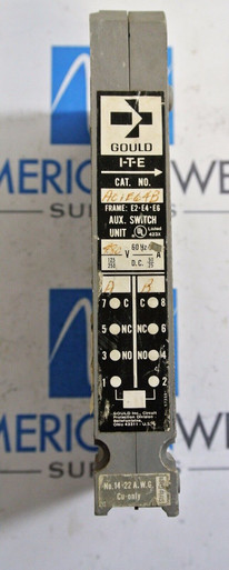 A01E64B Gould Ite Auxiliary Switch 480 Volt For E2 E4 E6 Circuit ...