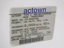 Actown Fg-9060Vcab Neon Tube Transformer 120V 60Hz 9000V 3E ...