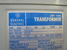 General Electric Type Qb 9T51B128 .500 Kva 1Ph Transformer - Industrial ...