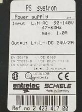 Entrelec Schiele 2.423.417.00 Ps Systron Power Supply, 24V/2A Output ...