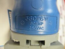 Hubbell 360P6W, 60 Amp, 250 Volt, 3 Wire, Pin & Sleeve Plug - Ps126 ...