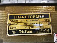 Jeil Trans Transformer 300Va 300 Va 220V Primary 110V Secondary #3105Dk ...
