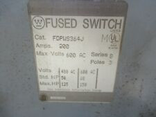 Westinghouse Fdpw364J Hardware, 200 Amp, 600V, Fusible Switchboard ...