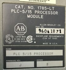 Allen Bradley 1785-Lt Plc-5/15 Processor Module 2.5A At 5Vdc Ser.B Rev ...