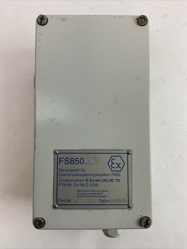 Gonnheimer Elektronic Fs850 Pressurized Enclosure System Purging 07.99. ...