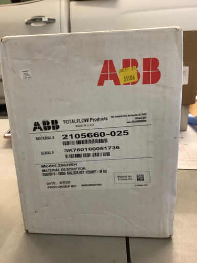 Abb 2600T Pressure Transmitter Model 266Hsh - Industrial Lynx