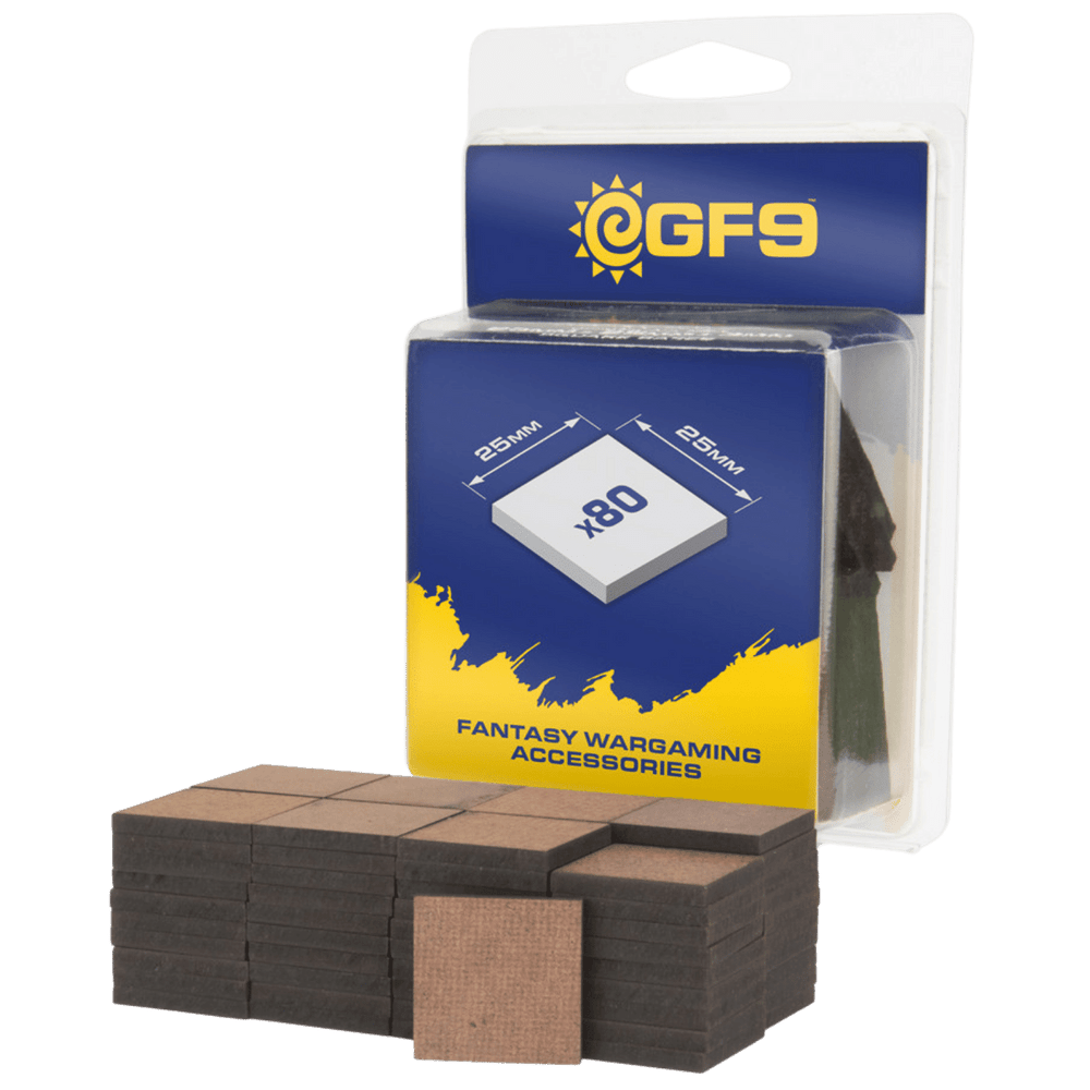 Gale Force 9: Square Bases 25mm x 25mm (80ct) - Game Nerdz