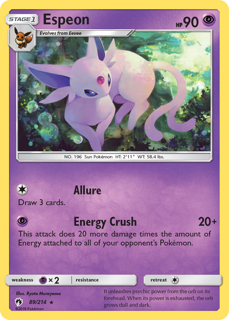 Espeon 89/214 - Lost Thunder - Game Nerdz