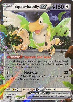 Squawkabilly ex 169 - SV02 Paldea Evolved Holofoil - Game Nerdz