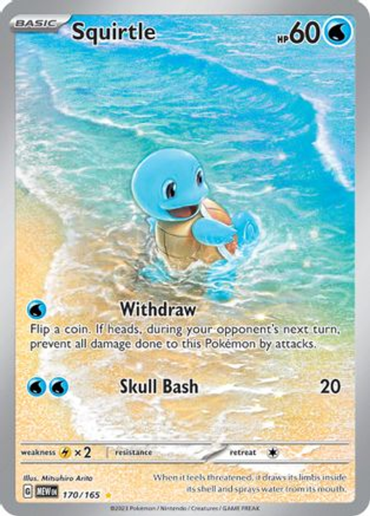 Wartortle 171 165 Squirtle 170/165 AR Sv2a- Art Rare Pokemon TCG 151/JAPANESE Pokemon Pokemon ...