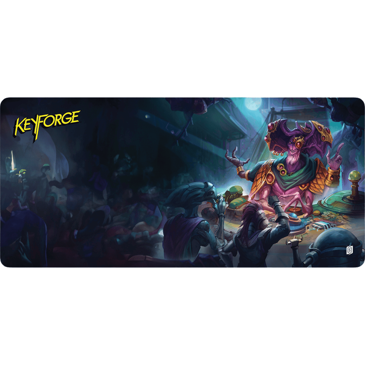 KeyForge: Ekwidon "Blue Light Special" - Extra-Wide Playmat - Game Nerdz