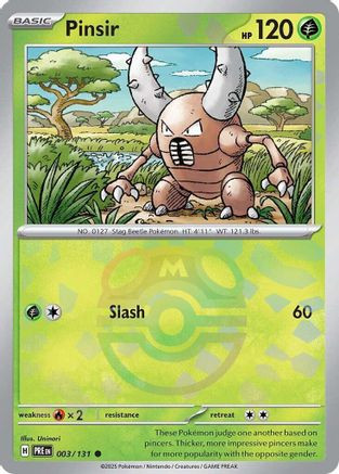 Pinsir (Master Ball Pattern) 3 - SV Prismatic Evolutions Holofoil ...